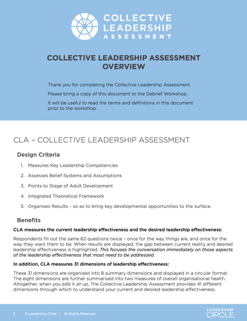 LCgo-CLA - How to Deliver - Leadership Circle